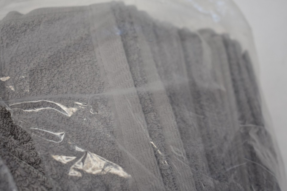 The Big One 12 Piece Bath Towel Set Medium Gray 12 Pack Decorative ...