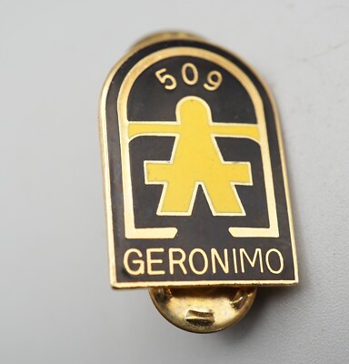 Vintage 509th Airborne Infantry Regiment Geronimo DI Unit Crest Pin by ...