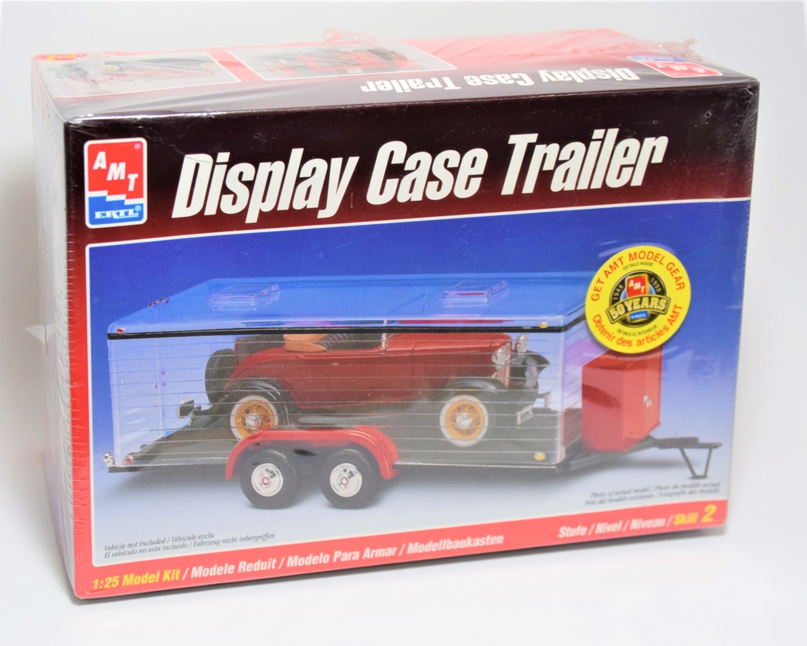 AMT Ertl 8216 1/25 Scale Clear Display Case Trailer Plastic Model Kit ...