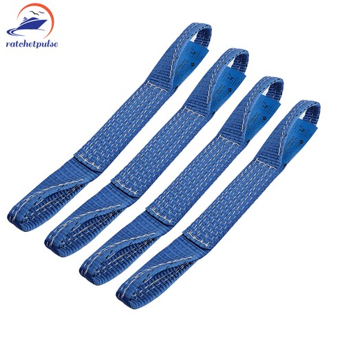 4 PCS Load Restraint Strap For Car Carrying With Loops, Wheel Strap ...