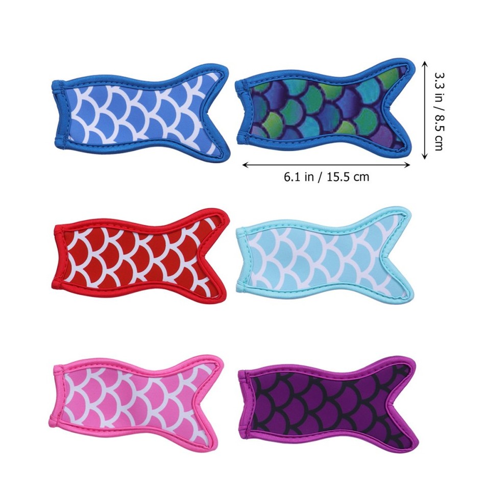 10 Pcs Reusable Ice Stick Sleeves for Freezer Insulation Bag Cream ...