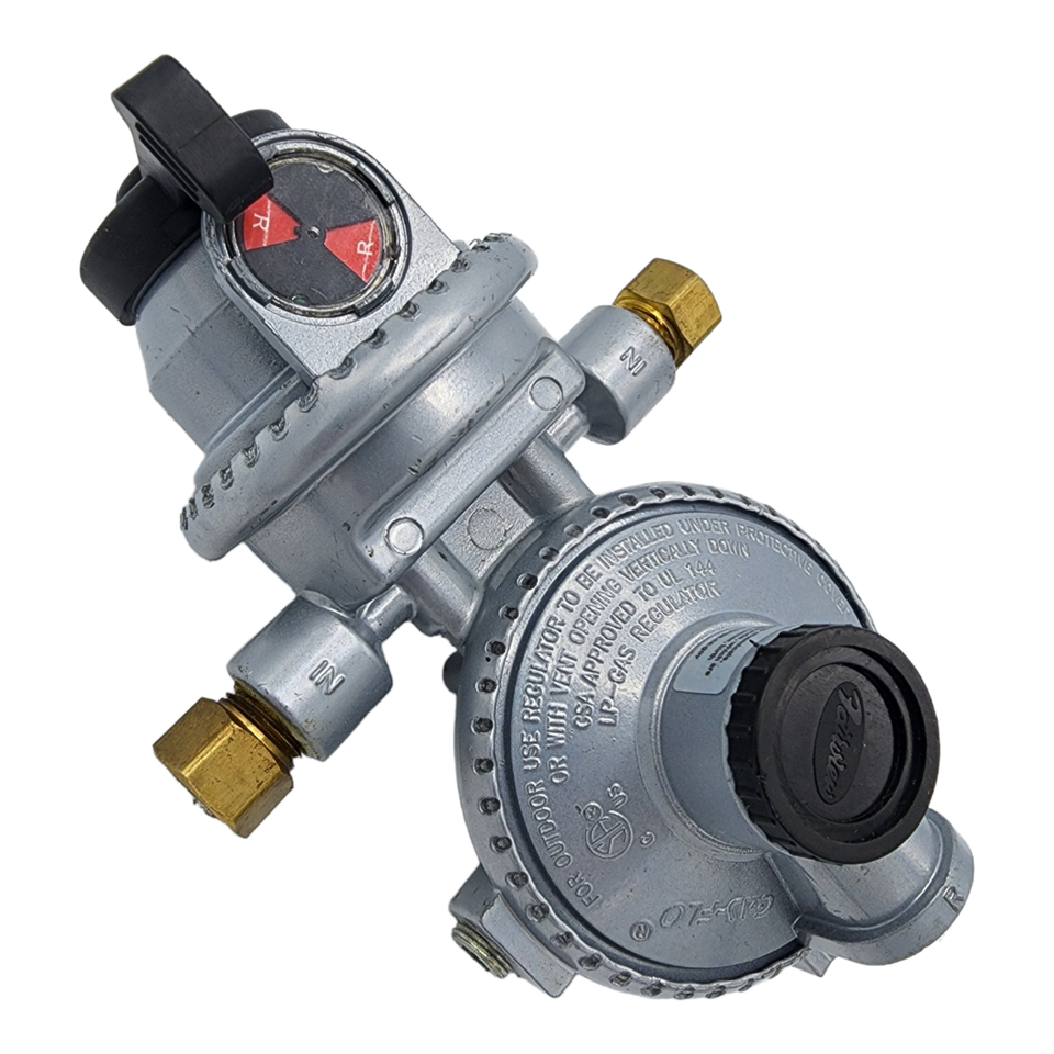 Fairview RV Camper LP / Propane 2 Stage Gas Regulator, Auto Changeover ...