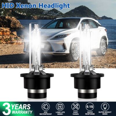 2x New D2S Xenon HID Headlight Bulbs 6000K White For Lexus RX300 RX330 ...