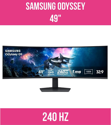 SAMSUNG 49" Odyssey G9 DQHD 1000R Curved Gaming Monitor LS49CG954ENXZA ...