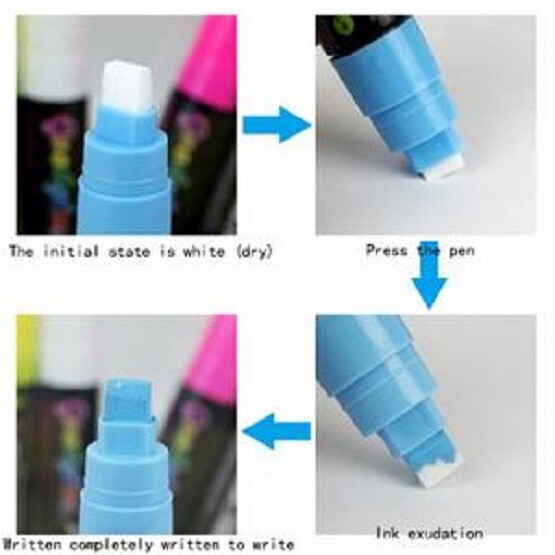 Jumbo Liquid Chalk Markers Washable Fluorescent Neon 10mm Tip 1/Pk ...