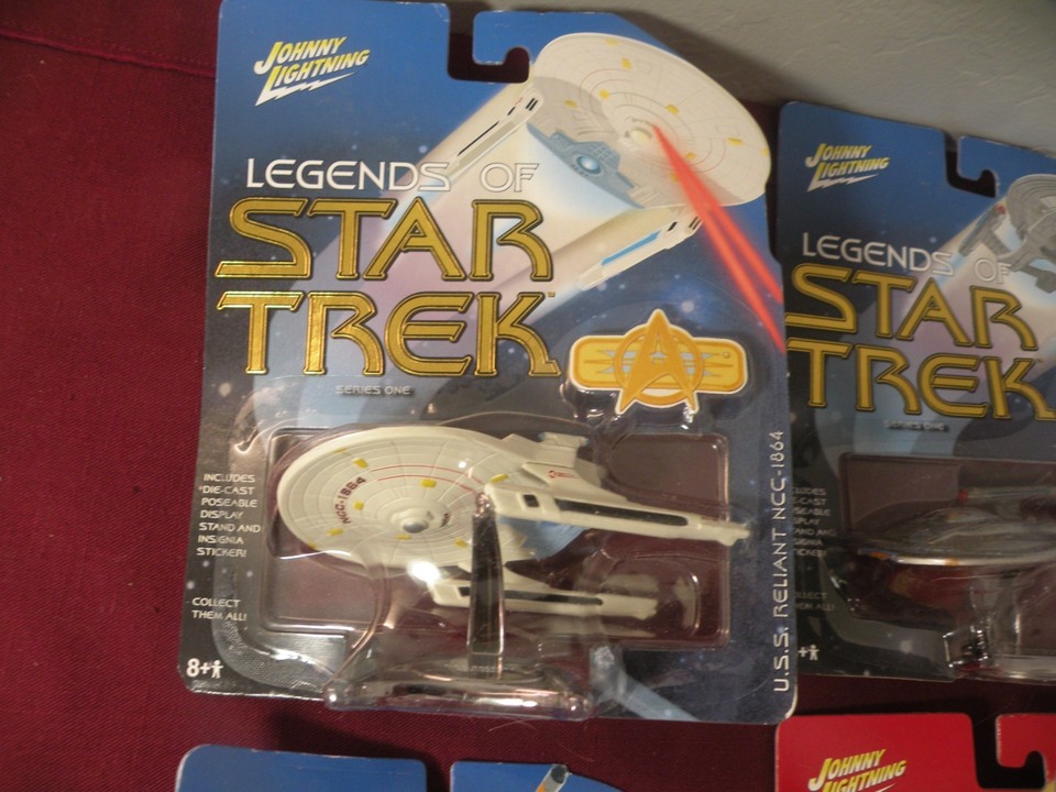 Lot Of 9 JOHNNY LIGHTNING LEGENDS OF STAR TREK Ships Enterprise Klingon ...