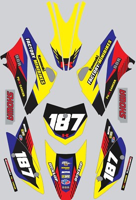 Graphic Kit for 2010-2019 Kawasaki KLX110 KLX 110 Decals logo sticker ...