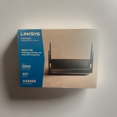 Linksys AX6000 Dual-Band Mesh Wi-Fi 6 Router - Black | eBay
