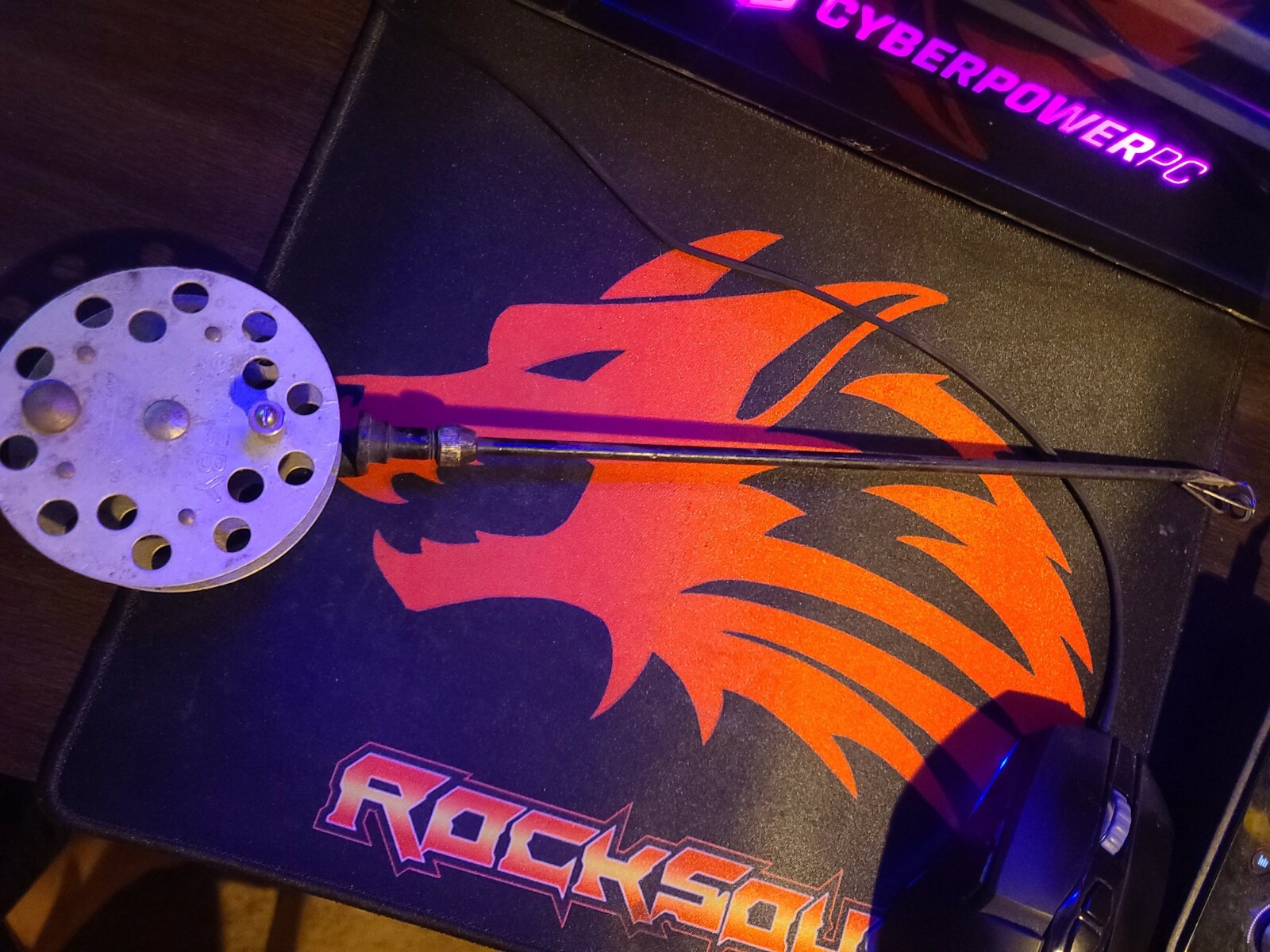 Rare Antique Stubby Rod and Reel Ice Fishing Pole American Display Co ...