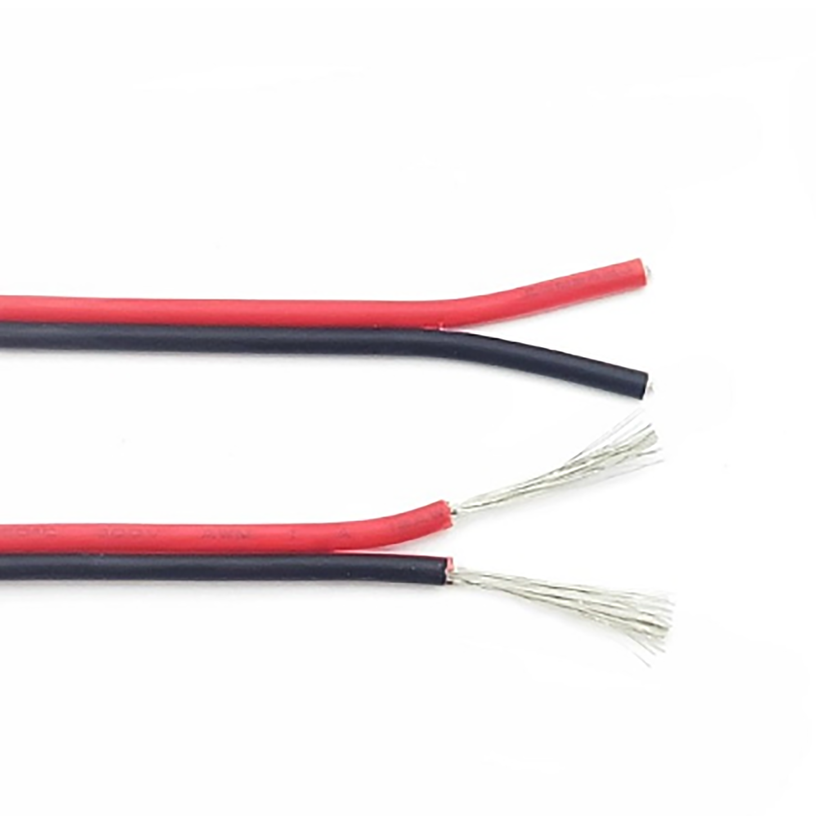 UL2468 2 Core Cable 16-28AWG Flat Ribbon Red & Black Stranded ...