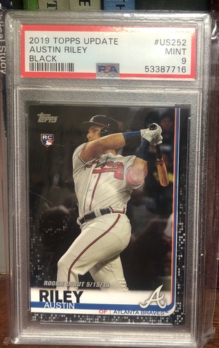 2019 Austin Riley Topps Update Rookie Debut Black 57/67 PSA 9 MINT | eBay
