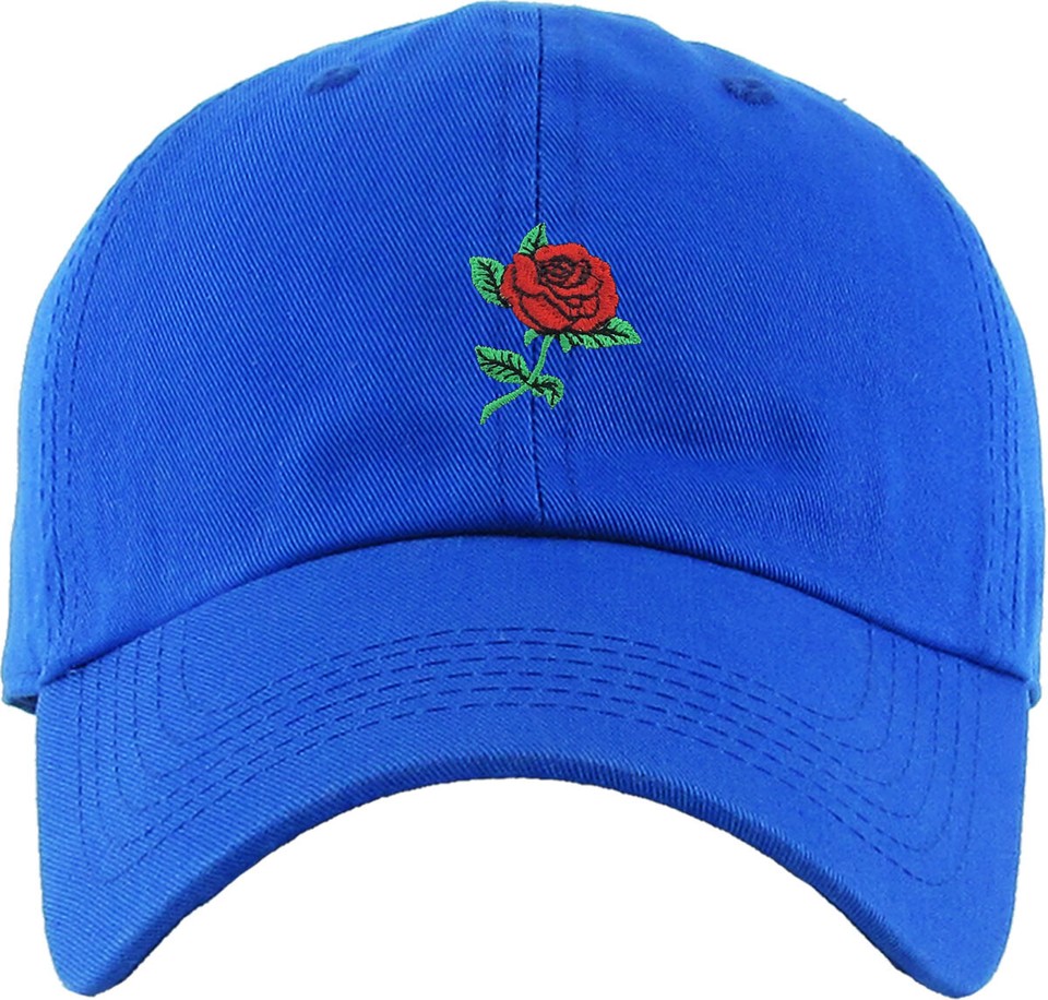 Rose Embroidery Dad Hat Baseball Cap Unconstructed Cotton | eBay
