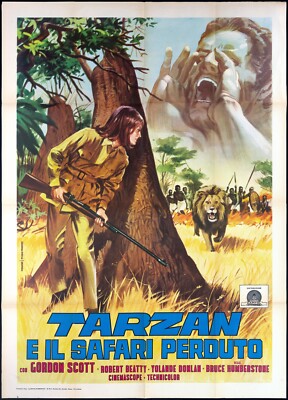 TARZAN AND THE LOST SAFARI CINEMA POSTER GORDON SCOTT R-70S MOVIE ...