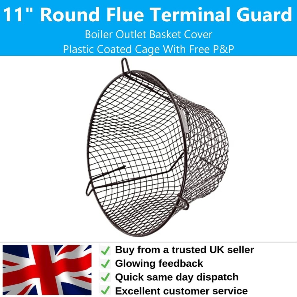 11'' Round Terminal Guard Boiler Flue Outlet Basket Cover Plastic ...