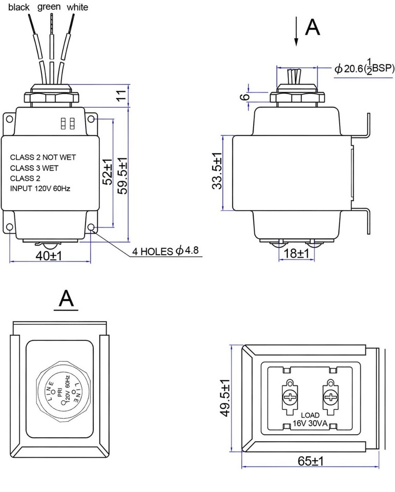 Doorbell Transformer Compatible with Ring Video Pro 16v 30va Hardwired ...
