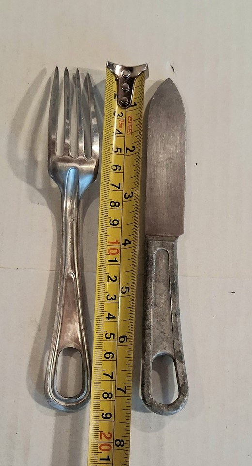 Original WW2 U.S. Army Mess Kit Knife Fork Silverware Military US 1944 ...