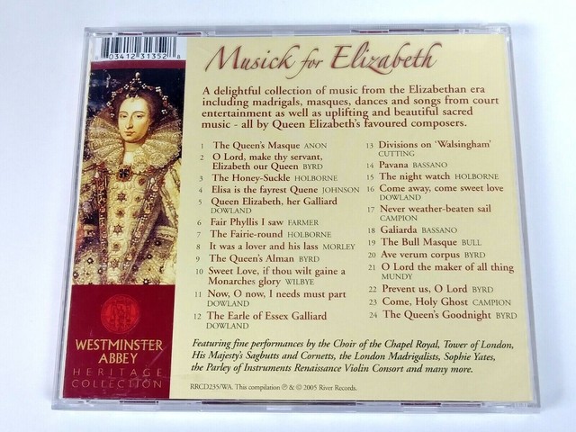 Musick for Elizabeth John Dowland CD - A470 for sale online | eBay