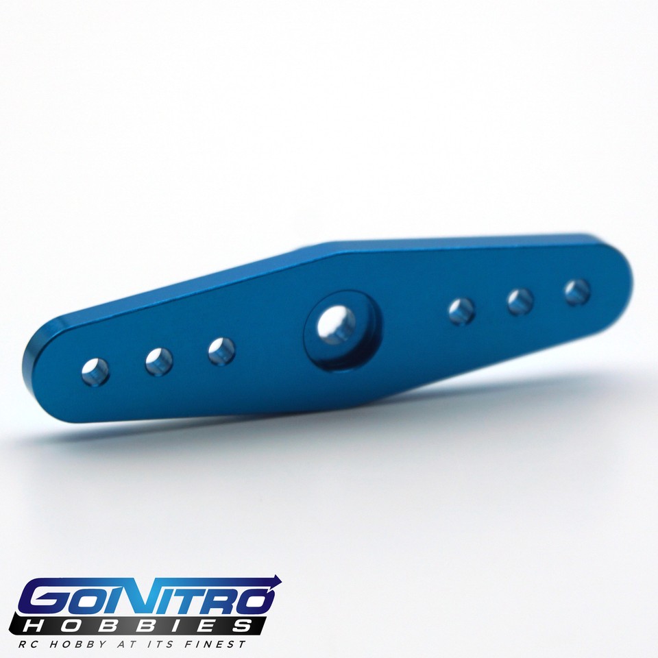 Go Nitro Hobbies 23T Aluminum 2 Way Servo Arm Blue JR / Airtronics / KO ...