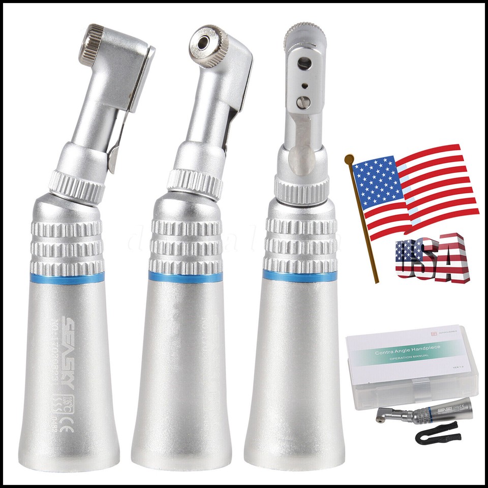 Dental Straight Contra Angle Handpiece Low Speed Air Motor Micromotor 2 ...