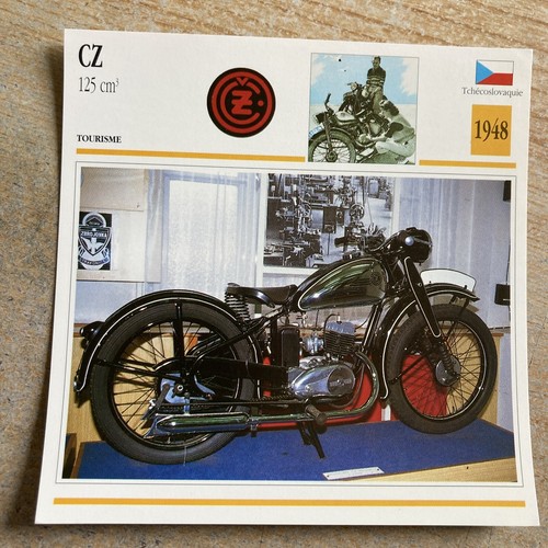 CZ 125 CM3 1948 Carta Moto Collezione Atlas Cecoslovacchia | eBay