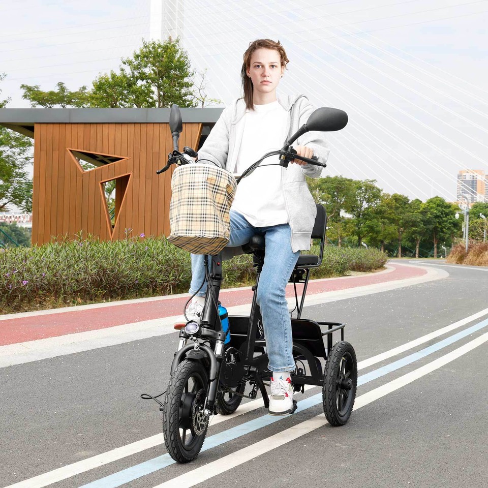 Three Wheel Electric Trike fits Adults 3 Wheel Motorized Folding ...