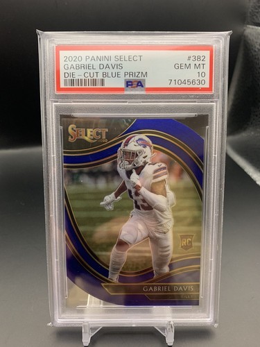 2020 Panini Select Gabriel Davis Rc Field Level Blue Prizm Die-Cut PSA ...