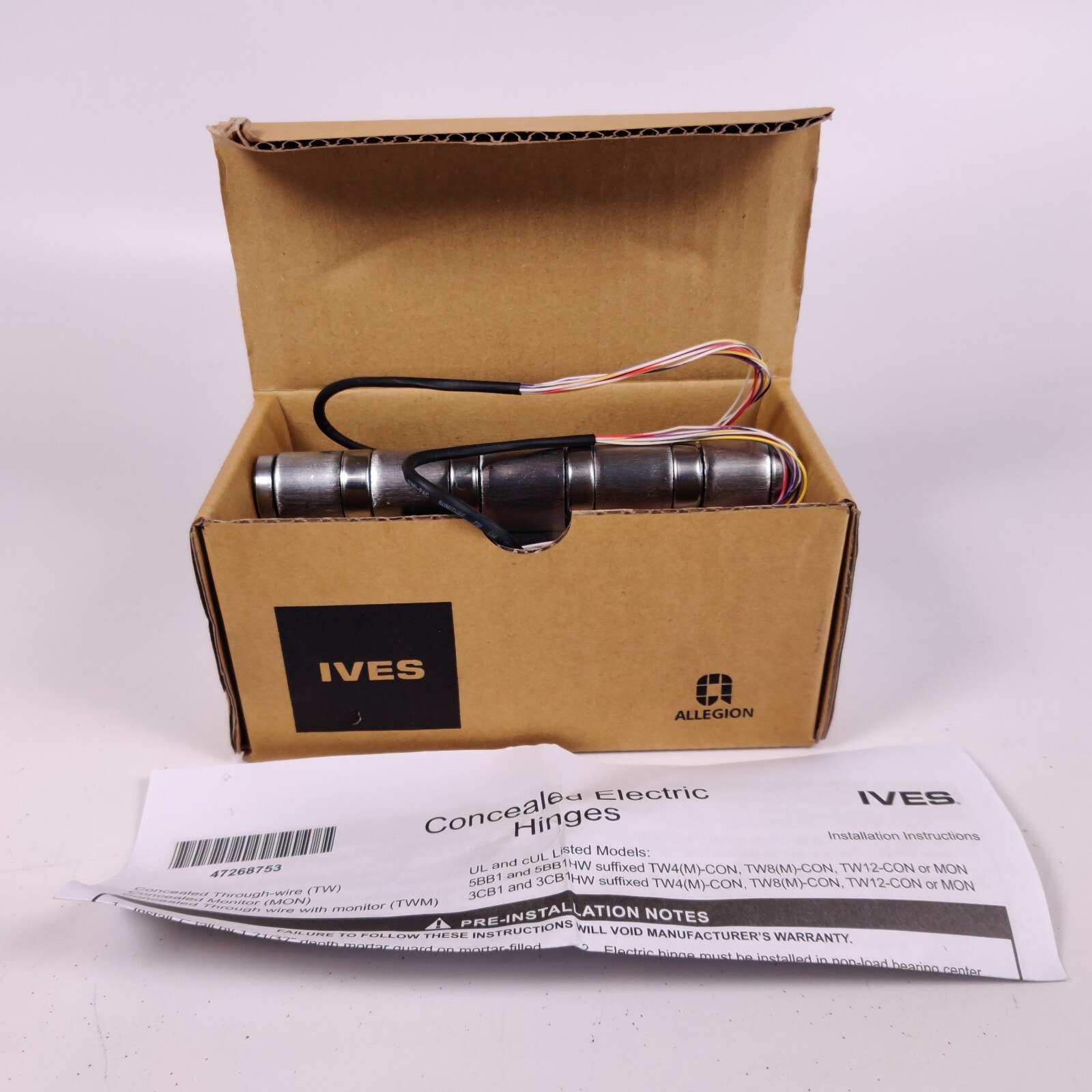 IVES CONCEALED ELECTRIC POWER TRANSFER HINGE 5HG.11328 5X4.5 US26D ...