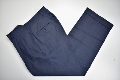 1995-2004 Corbin Solid Blue Wool Dress Pleated Trousers Size: 31x29 | eBay