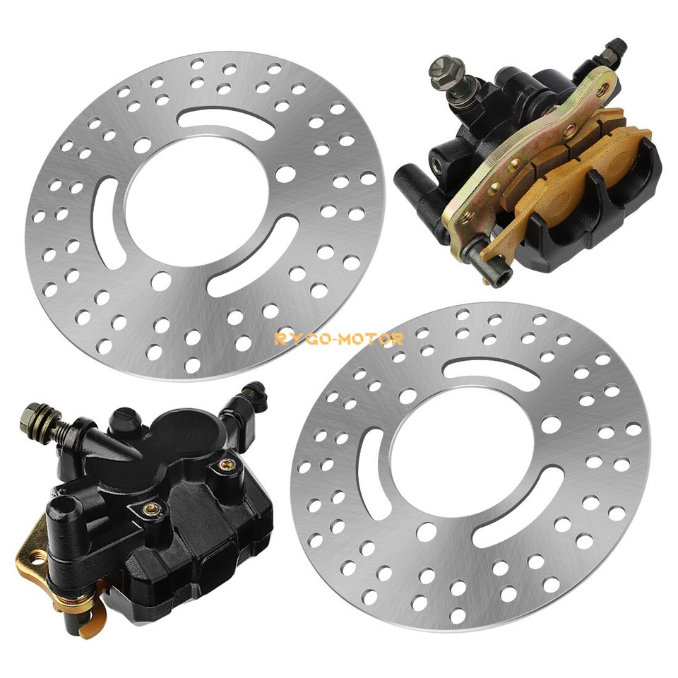 Front Brake Calipers & Brake Rotors for Kawasaki Bayou 300 KLF300C 4x4 ...