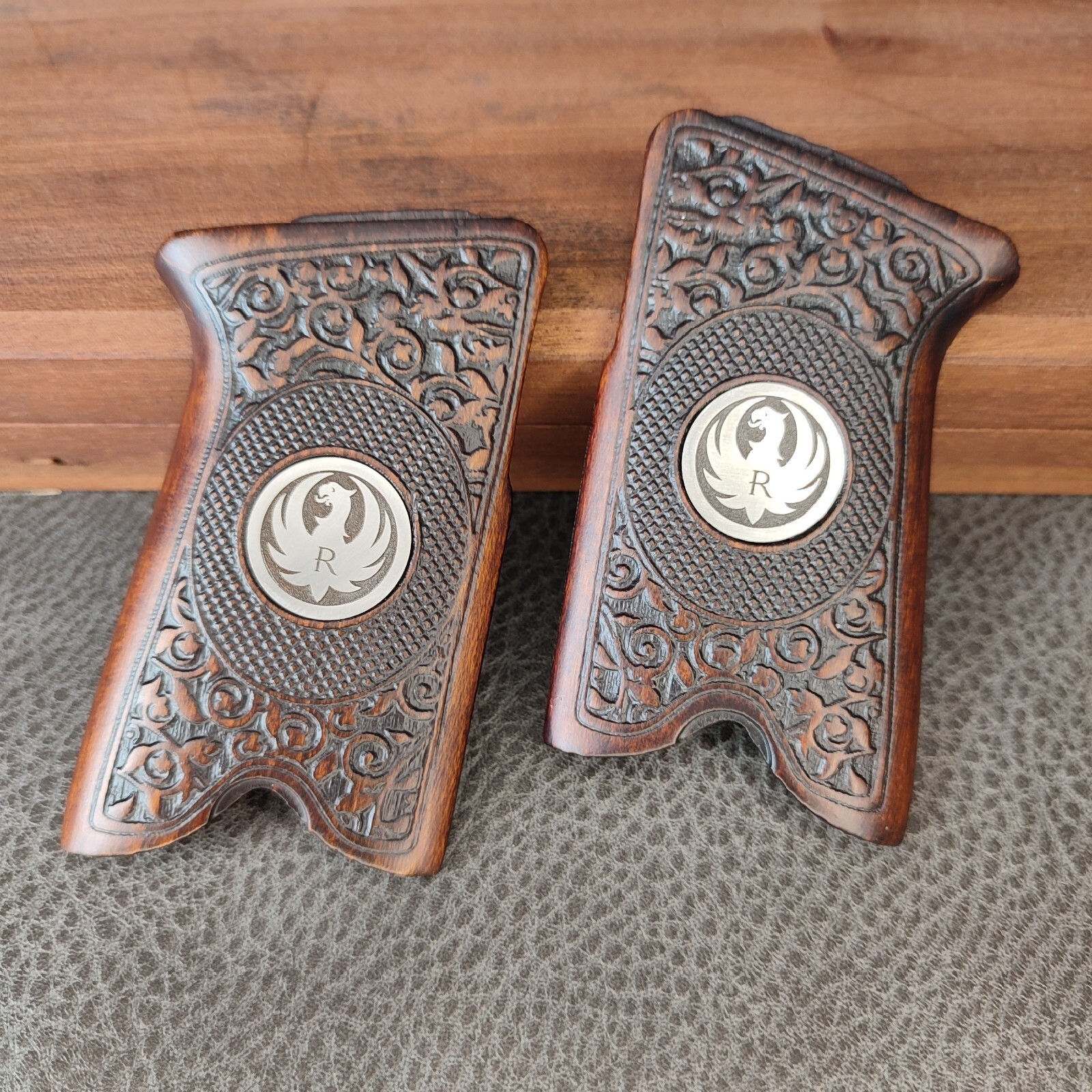 New Ruger P85,P89,P90,P91 GripsPisto Grip Turkis Walnut WOOD Hand Made ...