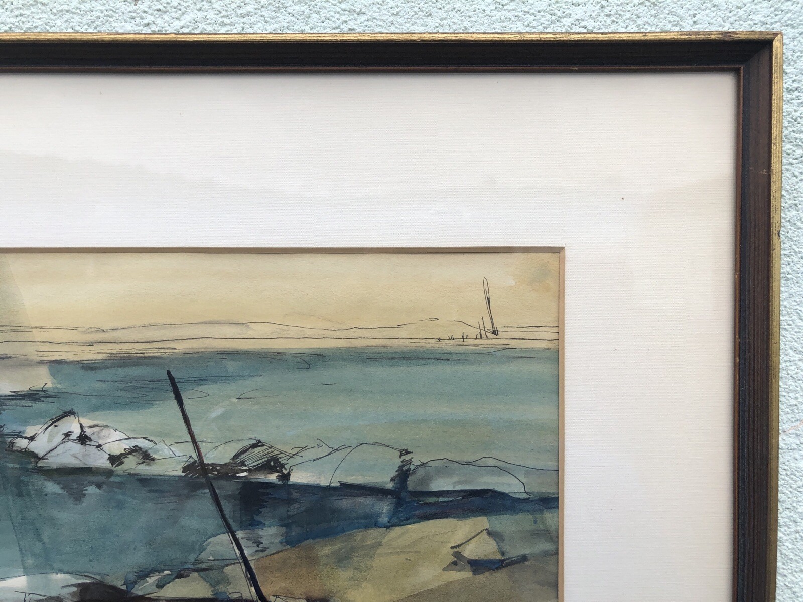 Signed Adele Giles Mid Century WC Of A Rocky Beach 16” X 18 1/2” | eBay
