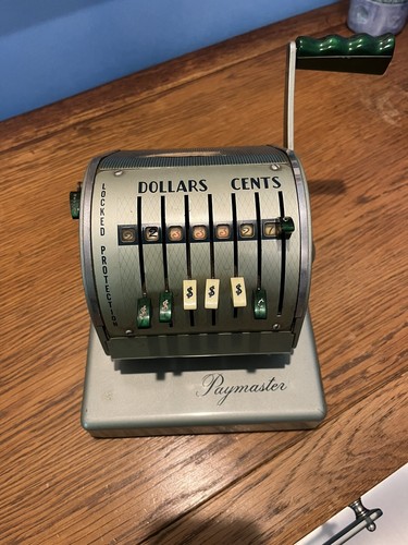 Paymaster Series X-900 Check Stamping Making Machine Vintage Money Pay ...