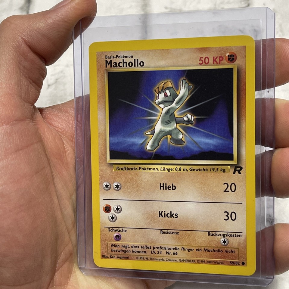 Pokémon GERMAN Machop Machollo Team Rocket 59/82 Pokemon Card Vintage ...