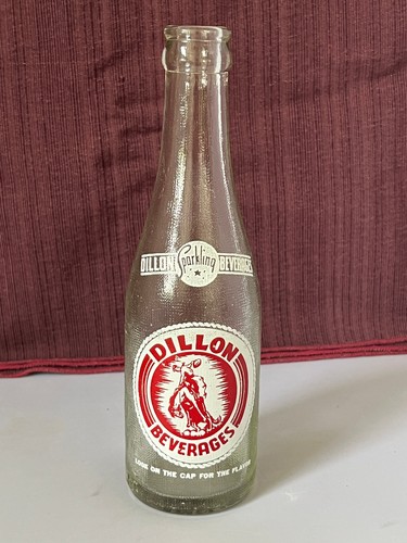 Vintage Dillon Sparkling Beverages Soda Bottle Dillon Montana Clear ...