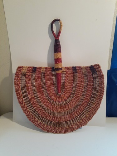 Handcrafted African Bolga Fan Beautiful Colors! 15 Inches | eBay