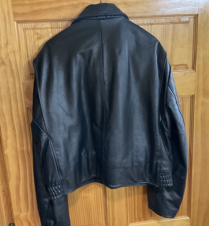 CHICAGO POLICE JACKET SIZE 52, HEAVY LEATHER WITH CHICAGO BUTTONS | eBay