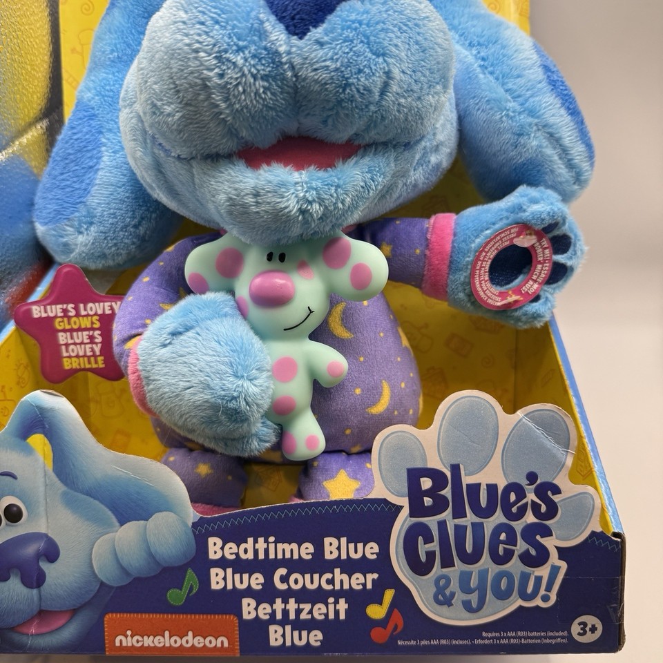 Blue's Clues Bedtime Blue Polka Dots Glows Lights Up Musical Lullabies ...