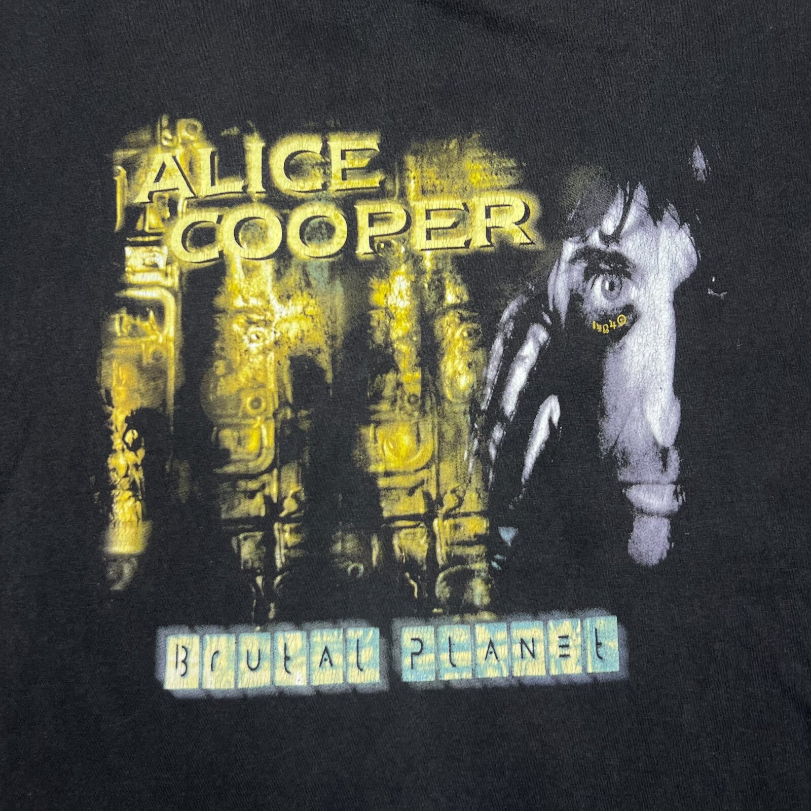 Vintage ALICE COOPER (2000) “Brutal Planet” Shock Hard Rock Band Tour T ...