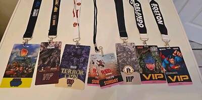 Comic Anime Terror con Fanexpo Vip Badge And Lanyard Lot Of 7 | eBay