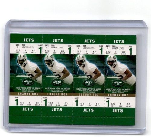 2003 Topps Luxury Box Booster Ticket Authentix B.J. Askew RC New York ...