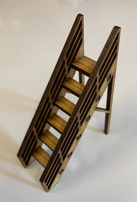 2x Steps Kit. Works With Railway Footbridge Model. OO Gauge Scenery ...
