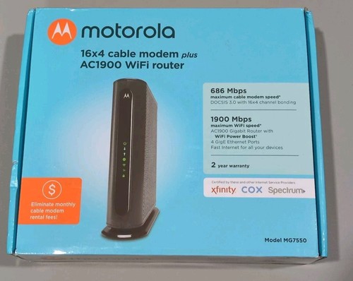 Motorola 16x4 Cable Modem Plus Wifi Router Surfboard AC1900 MG7550 | eBay