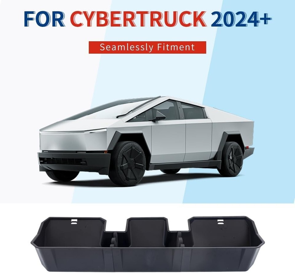 Underseat Storage Bin Fits For Tesla Cybertruck 2024+ Rear Seat Back ...