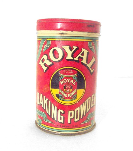 Vintage ROYAL Baking Powder Metal Tin Can 12 oz. 5” 1938 | eBay