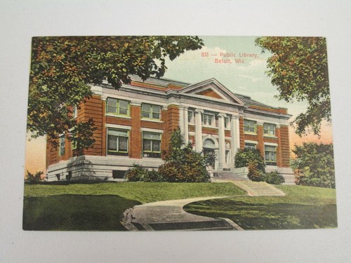 J2128 Postcard Public Library Beloit WI Wisconsin | eBay