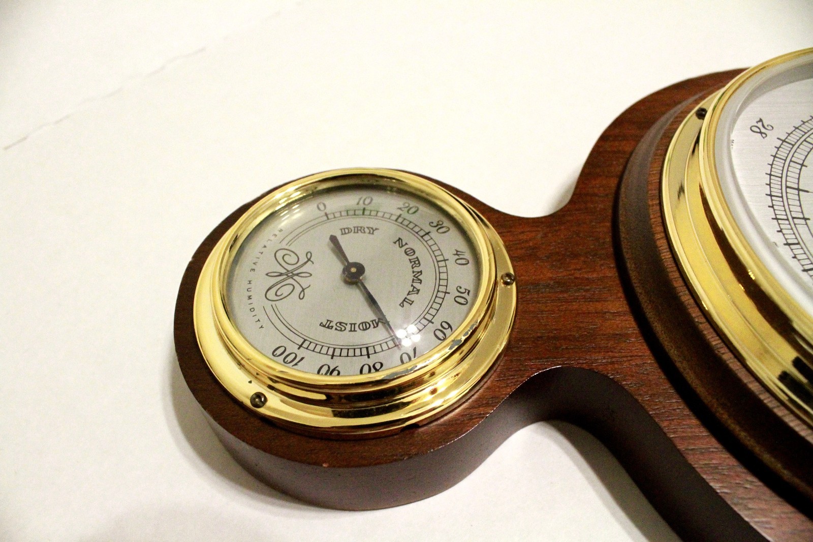 Vintage Airguide Banjo Barometer ATT AT&T BELL Advertising Wood Japan ...