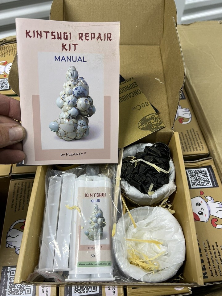 KINTSUGI REPAIR KIT Powder Glue Pottery Ceramic Starter Beginners 3 Gold Glues | eBay