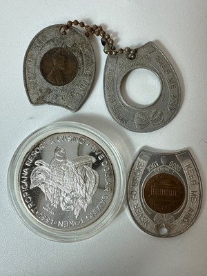 Lot Of Vintage Collectible Horseshoe & Token Set - Tropicana Casino $5 ...