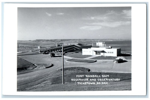 Fort Randall Dam Reservoir And Observatory Pickstown SD RPPC Photo ...