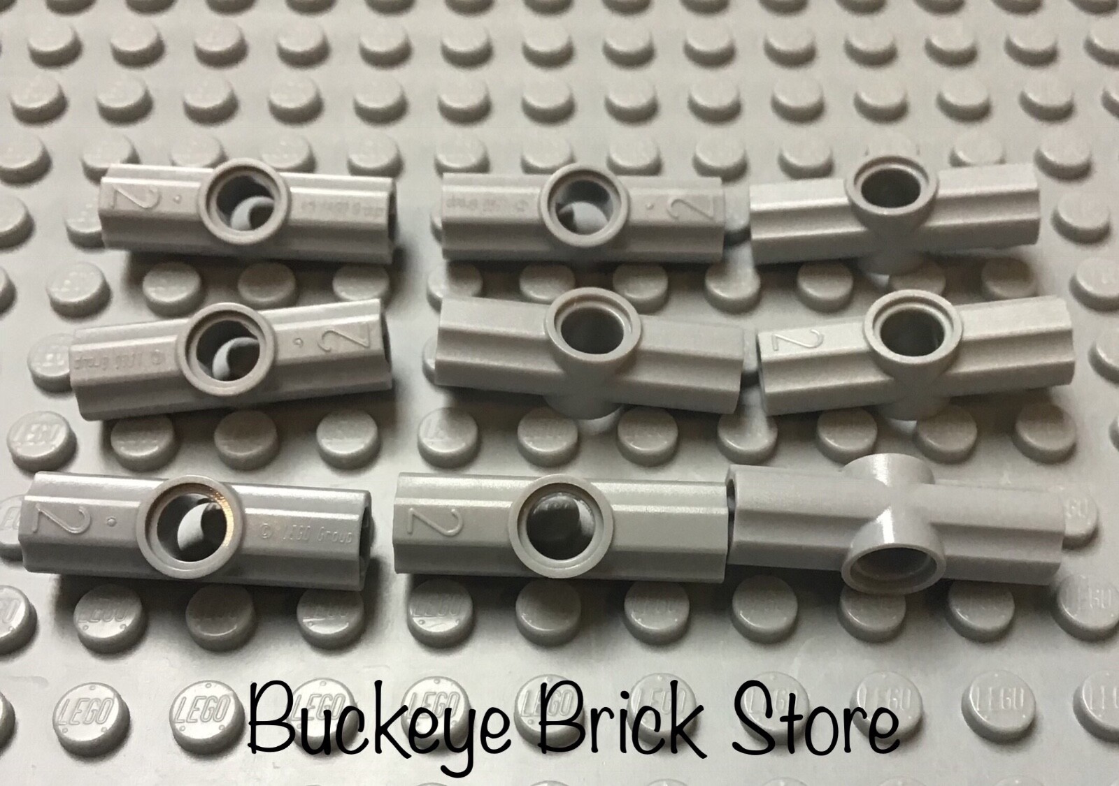 NEW Lego Technic AXLE & PIN CONNECTOR Angled #2 Light Bluish Gray - Lot ...